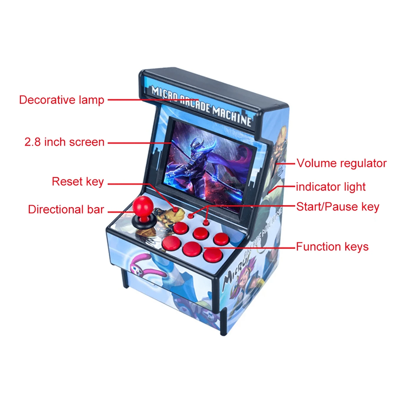 2.8Inch 16Bit Handheld Portable Arcade Nostalgic Game Console Plug And ...