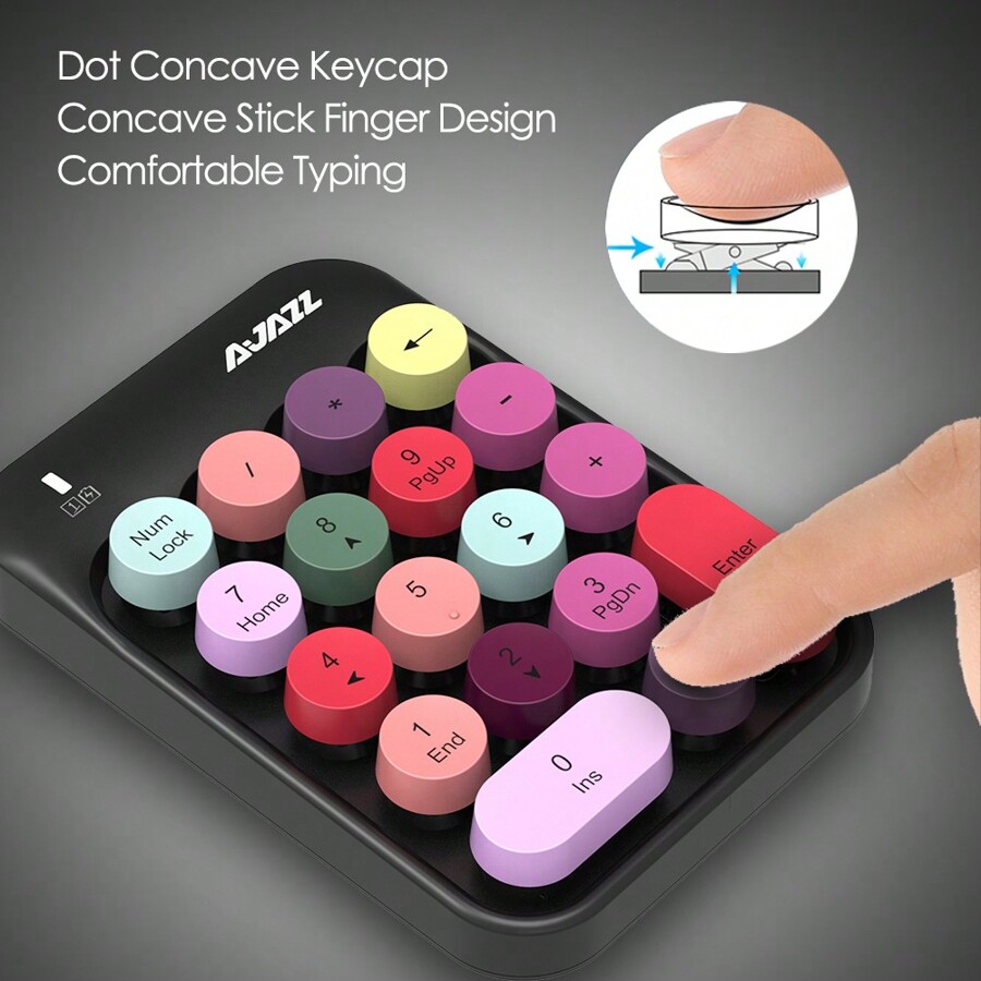 Felicon Wireless Numeric Keypad 18 Keys With 2 4g Mini Portable Silent