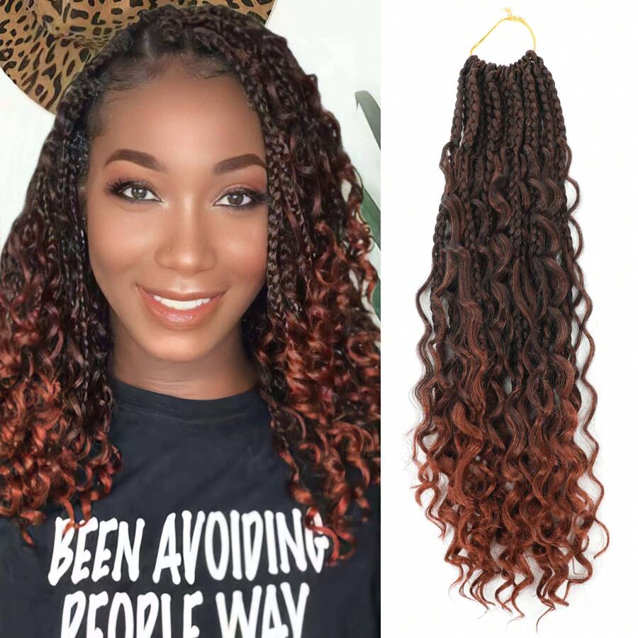 1 Packs Boho Box Braids Crochet Goddess Box Braids Crochet Hair 10 Inch ...