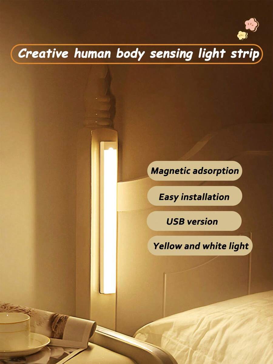 LED Body-Sensing Magnetic Light Strip, Cabinet Light For Wardrobe ...