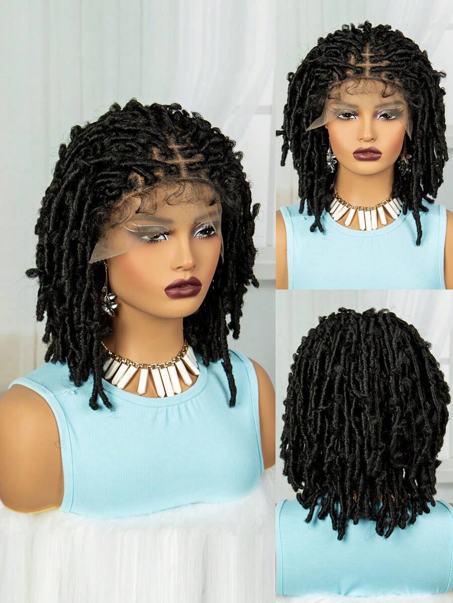 Braided Wigs For Black Women Synthetic Lace Front Wigs Knotless Box ...