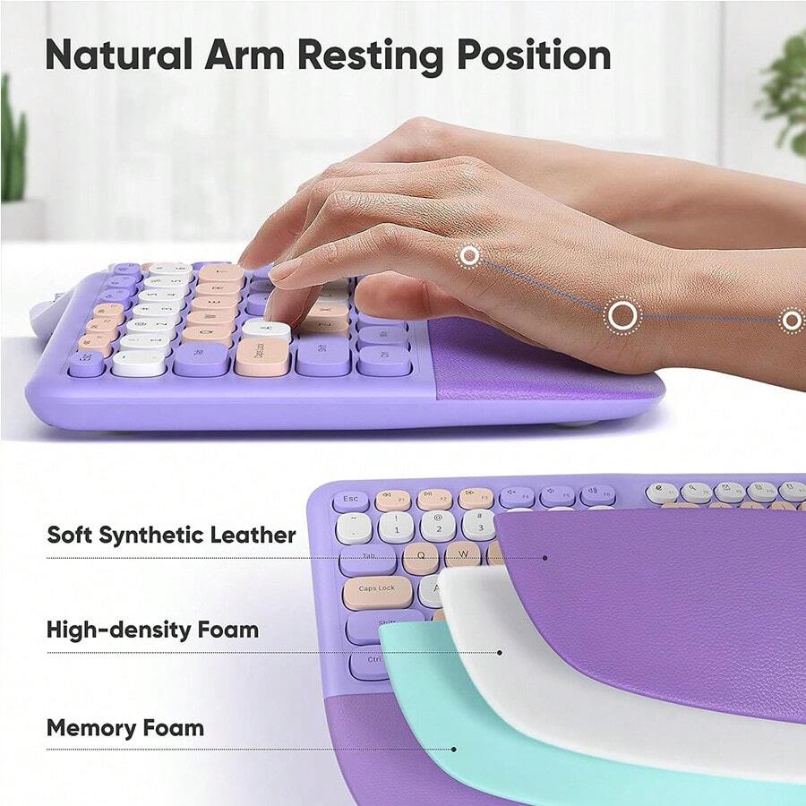 Jomaa Jomaa 2 4g Full Size Ergonomic Wireless Keyboard And Mouse Combo For Computer Laptop Split