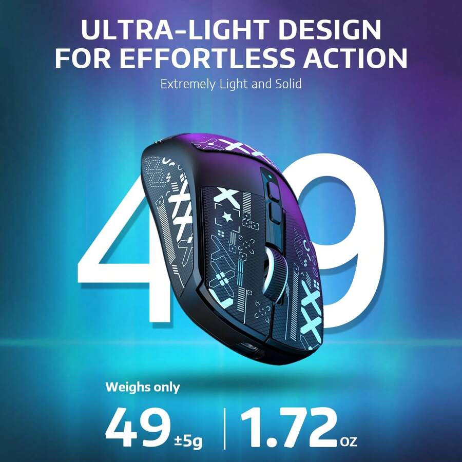 Mouse Gamer Sem Fio Super Leve Attack Shark X6 Com Base De Carregamento Rgb Magnética, Mouse ...