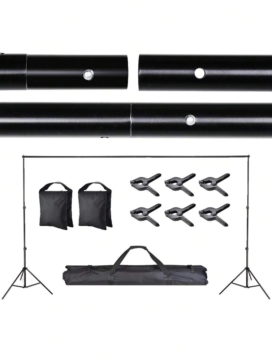 Backdrop Stand 10 X 7ft/3m X 2.1m Adjustable Parties Background Support ...