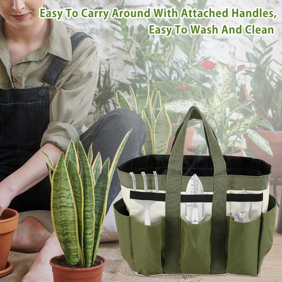 Garden Tool Bag Organizer Heavy Duty 8 Pocket Gardening Hand Tool ...