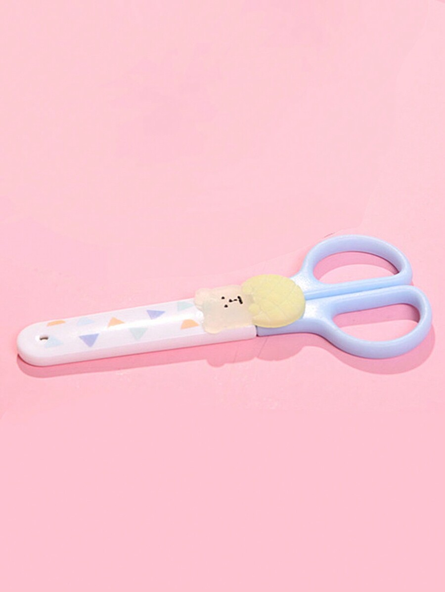 1PC Cute Cartoon Scissors Korean Creative Safety Scissors With ...