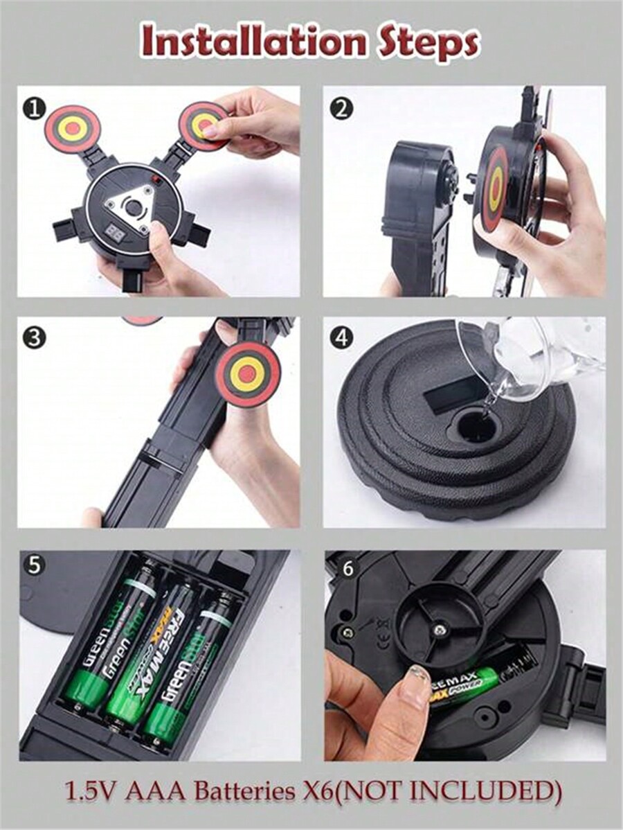 Electronic Scoring Target Automatic Rebound Resetting Rotating Target Electric Sound And Light