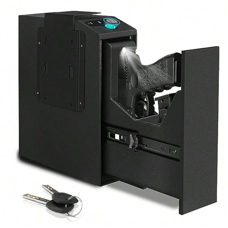 Automatic Pulling And Hanging Gun Box Hidden Safes For Home Biometric ...