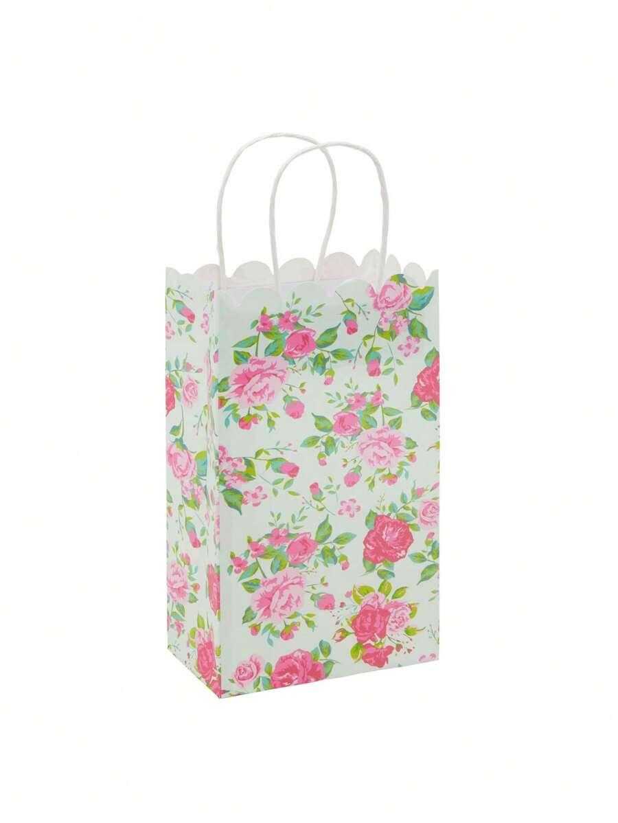 24 Pack Small Floral Gift Bags With Handles For Mother's Day, Birthday ...
