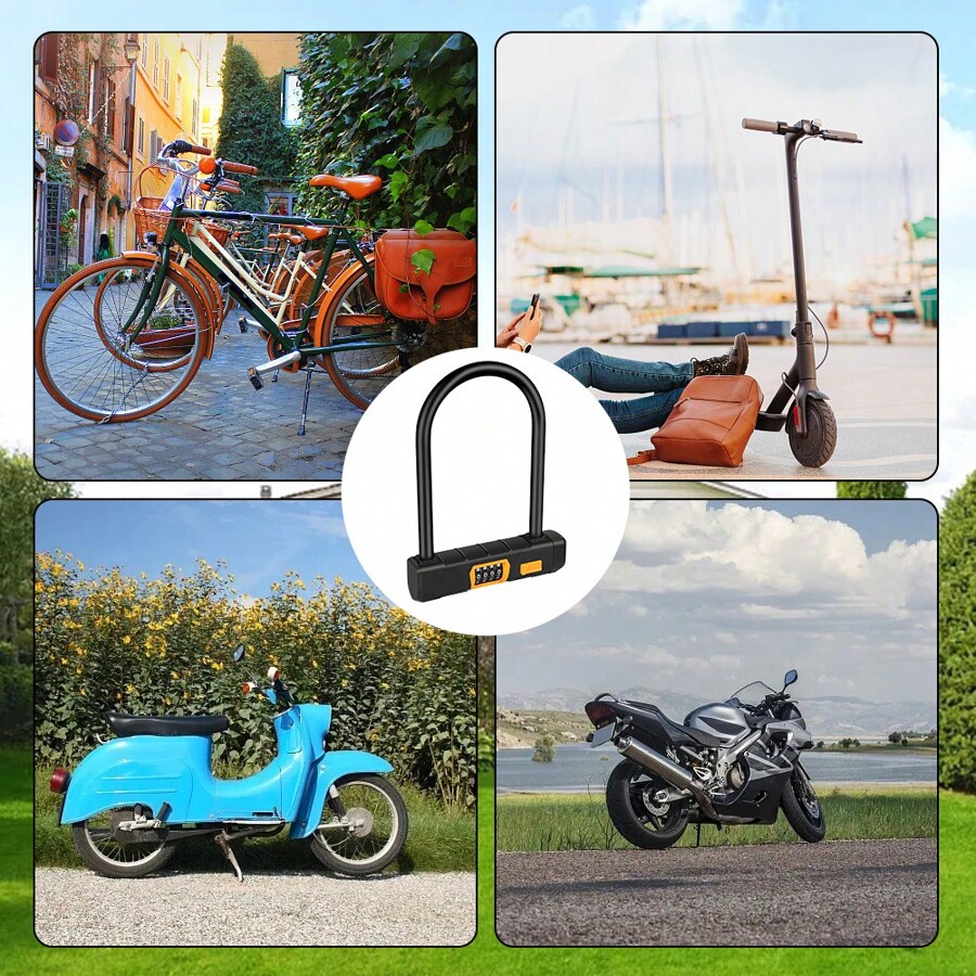 U-Shaped Silicone Lock, Secure Your Bike With This Heavy-Duty U-Shaped ...