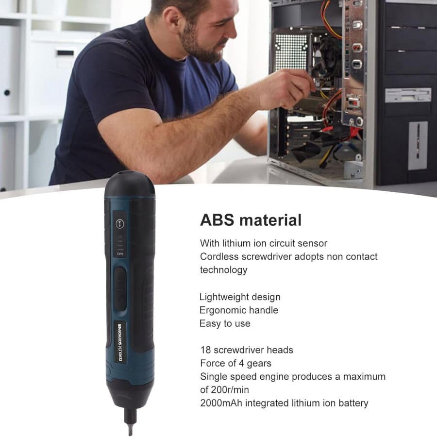 1 Set 3.6V Lithium Cordless Screwdriver Cordless, Electric Screwdriver ...
