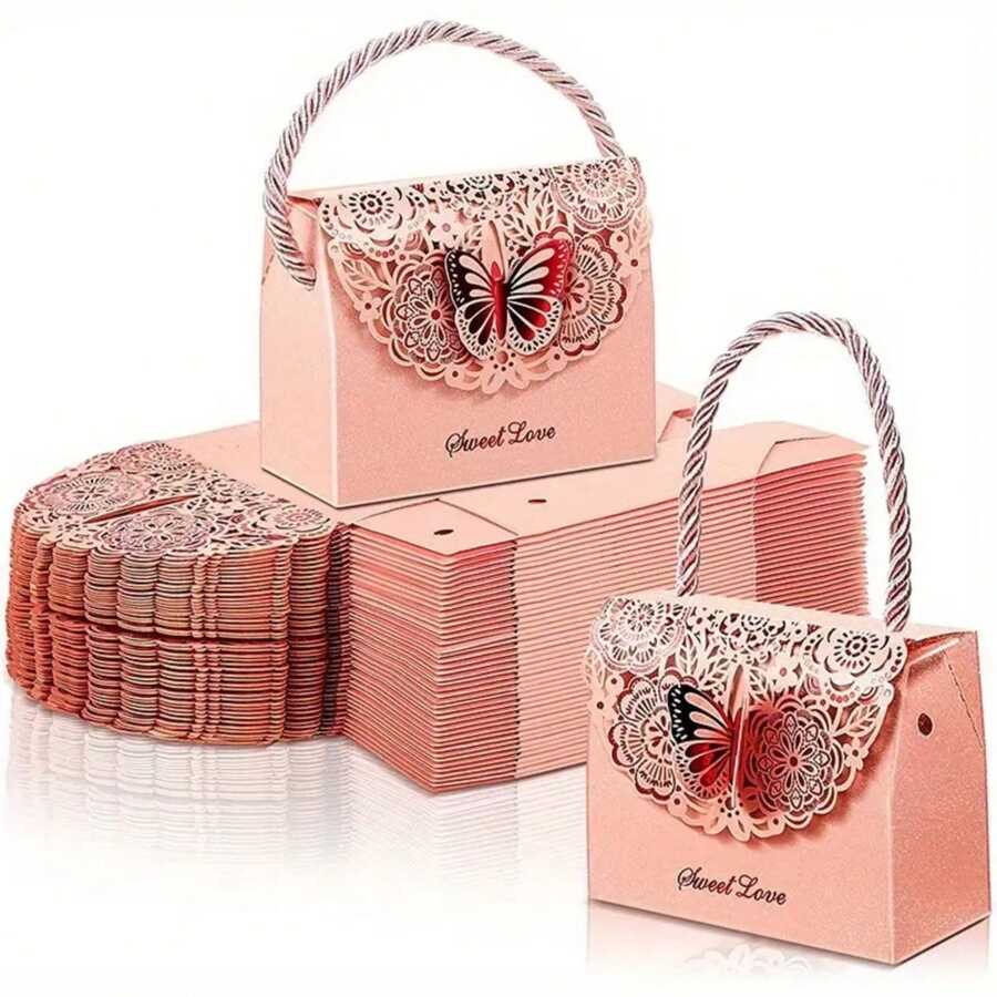 10pcs Butterfly Party Favor Boxes, Candy Boxes, Treat Gift Boxes For ...