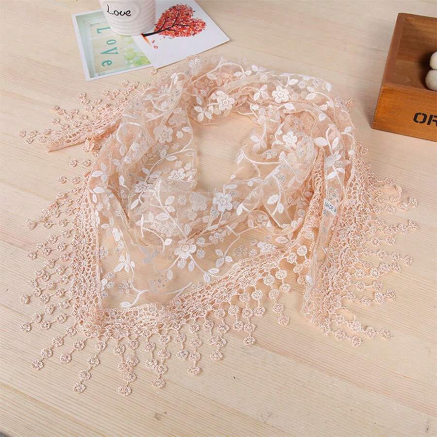 1pc Women's Sexy & Romantic & Fashionable & Trendy Lace Triangle Scarf ...