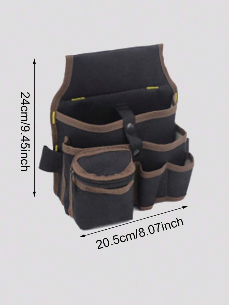 1PC Heavy-Duty Black Electrician Tool Pouch - Multifunctional Design ...