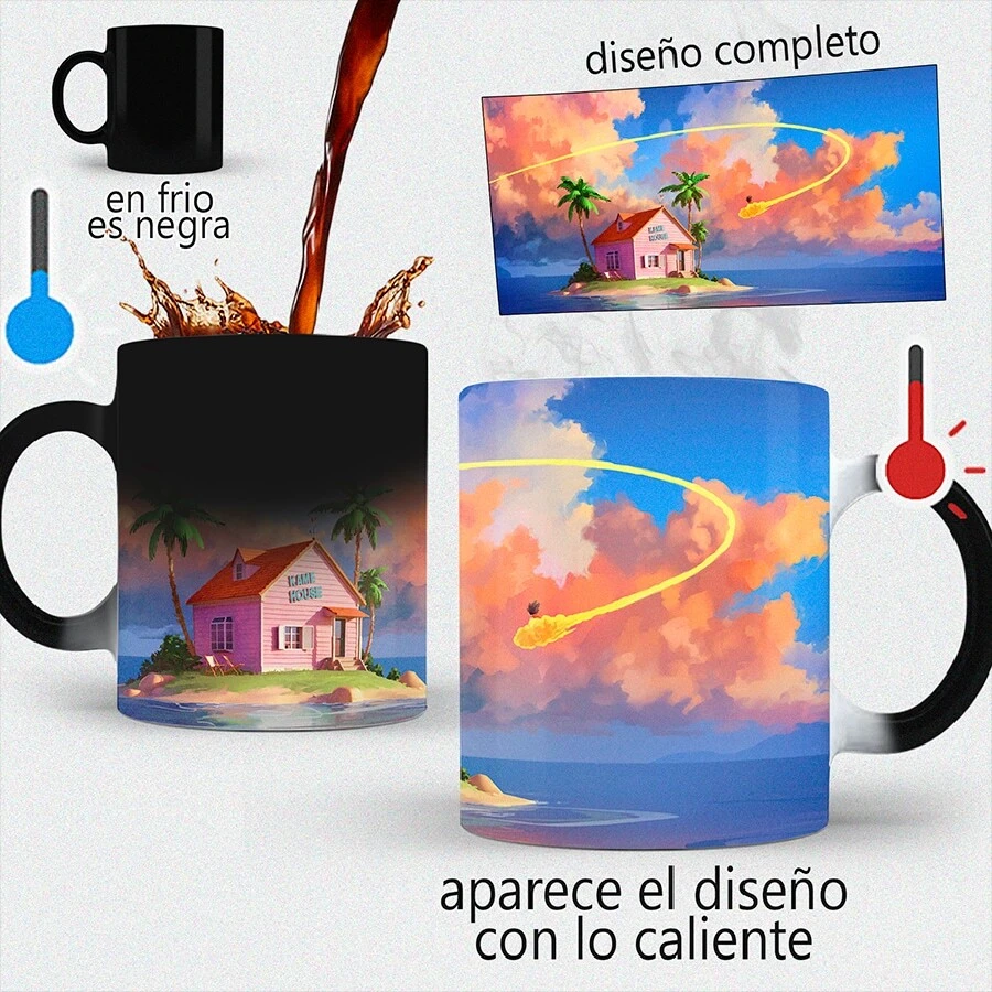 Taza Mágica Kame house Casa de maestro Roshi y amigos de goku | Moda de ...