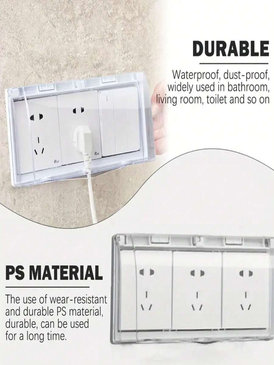 1PC Bathroom Socket Switch Anti-Water Protection Cover, Used For Wall ...