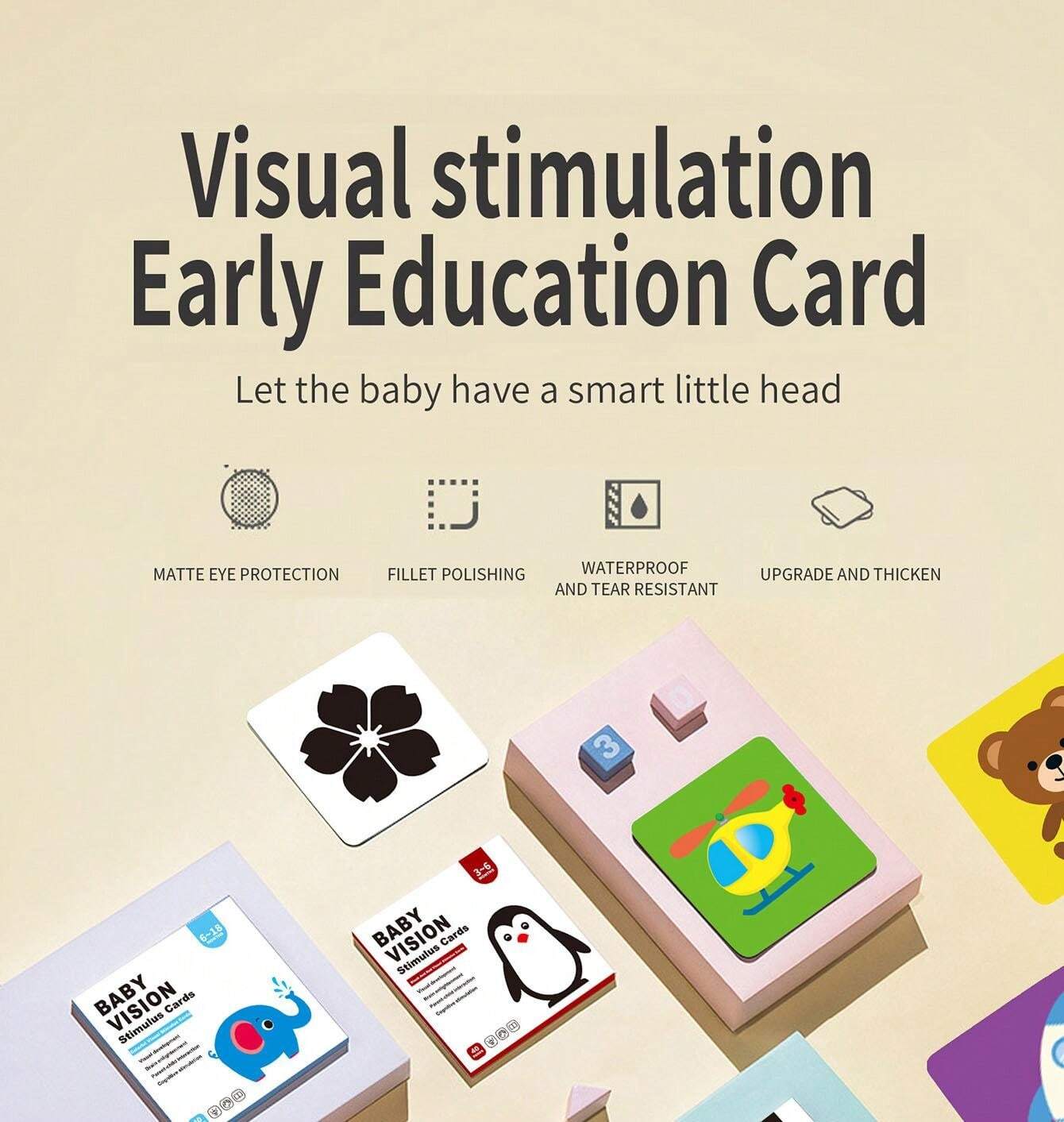 0-36 Months Black And White Flash Card Early Learning Visual ...