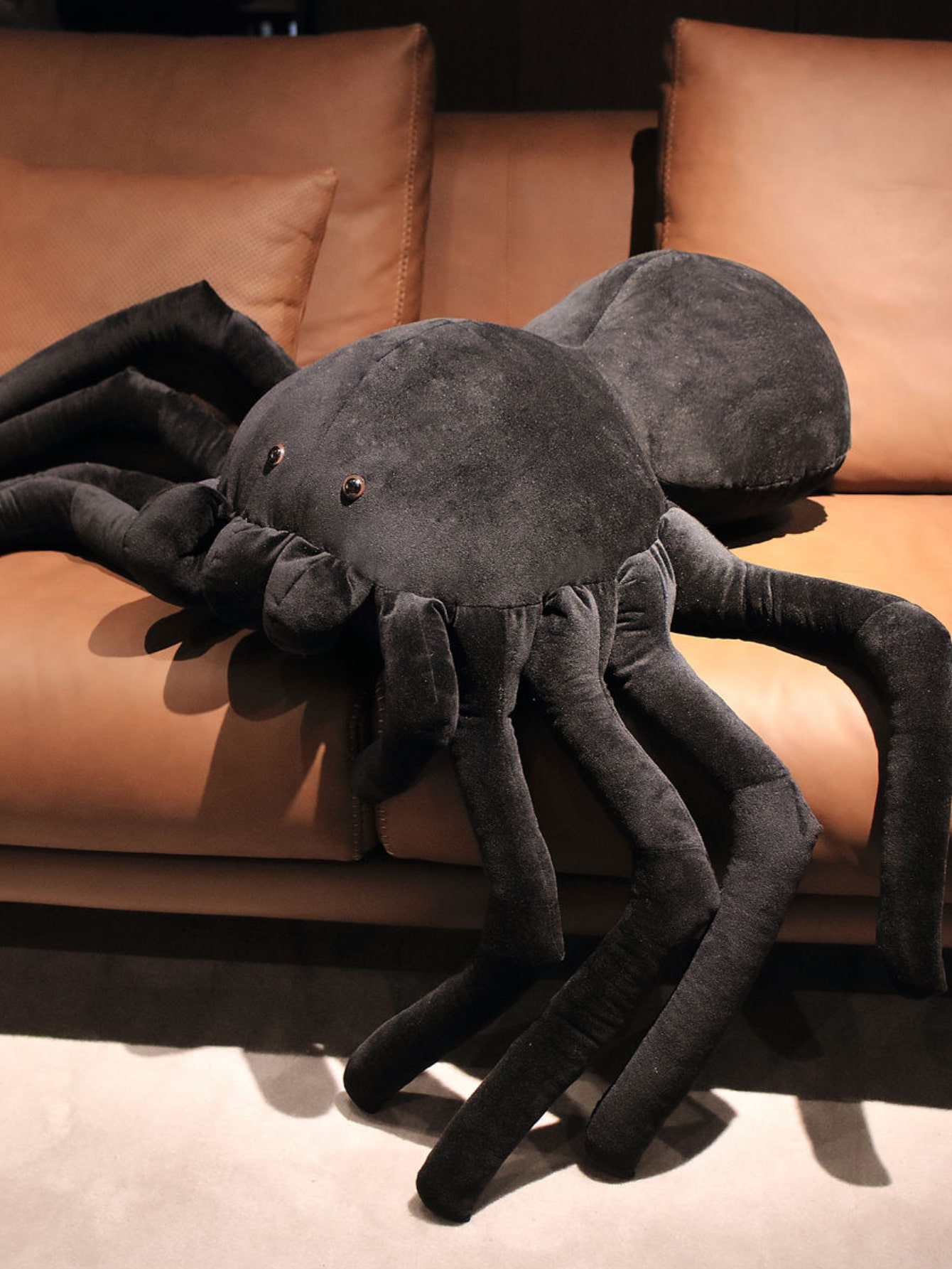Giant Black Spider Plush Super Soft Stuffed Animal, Vintage Gift Cute ...