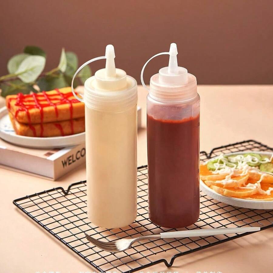 1pc CondimentSqueeze Bottles, 8 Oz 250ml Plastic Squeezy Sauce Bottle ...