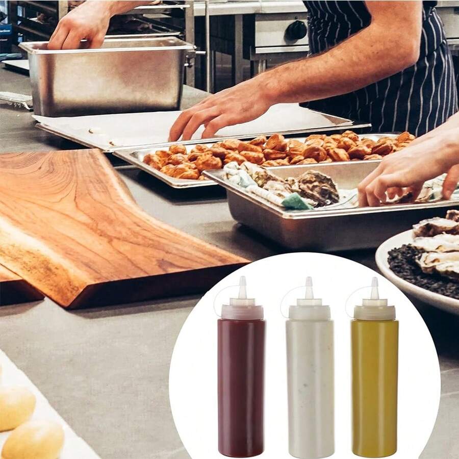 1pc CondimentSqueeze Bottles, 8 Oz 250ml Plastic Squeezy Sauce Bottle ...