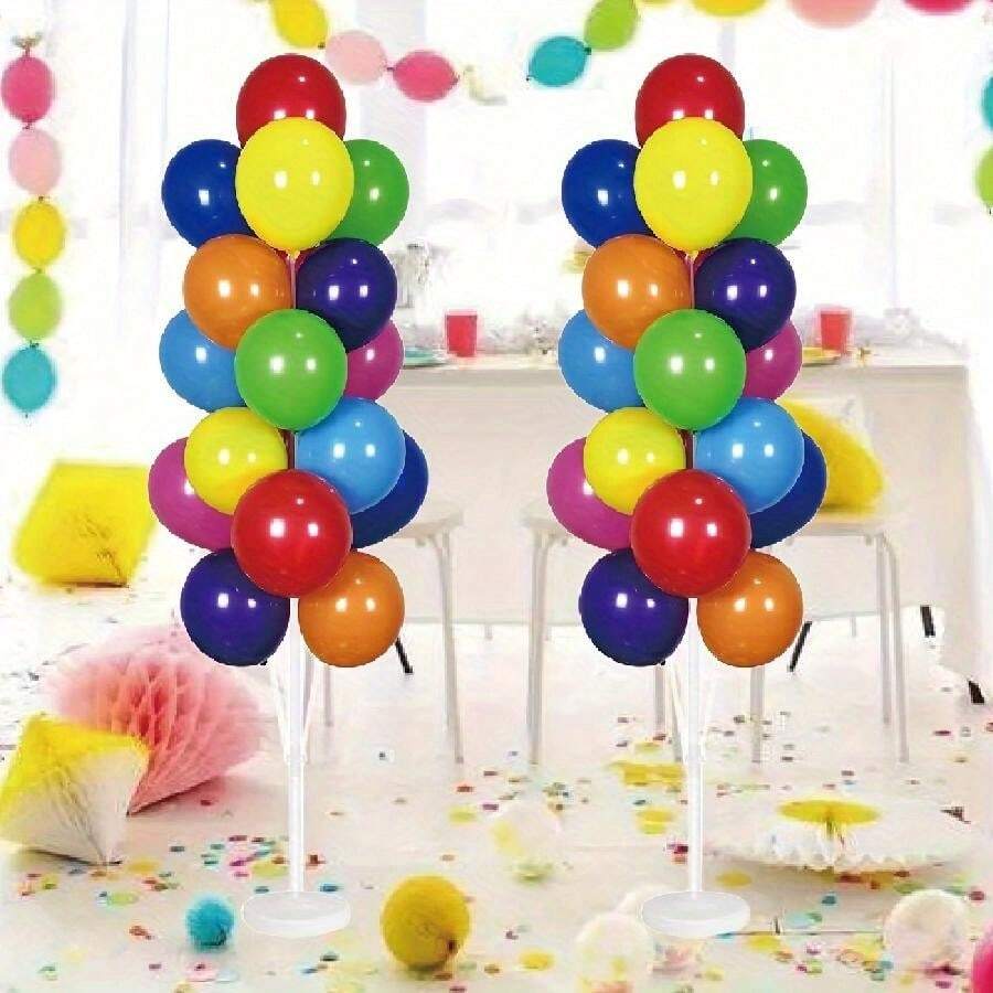 1 Set, 13 Balloon Tree Supports, Balloon Racks, And Colored Paper ...