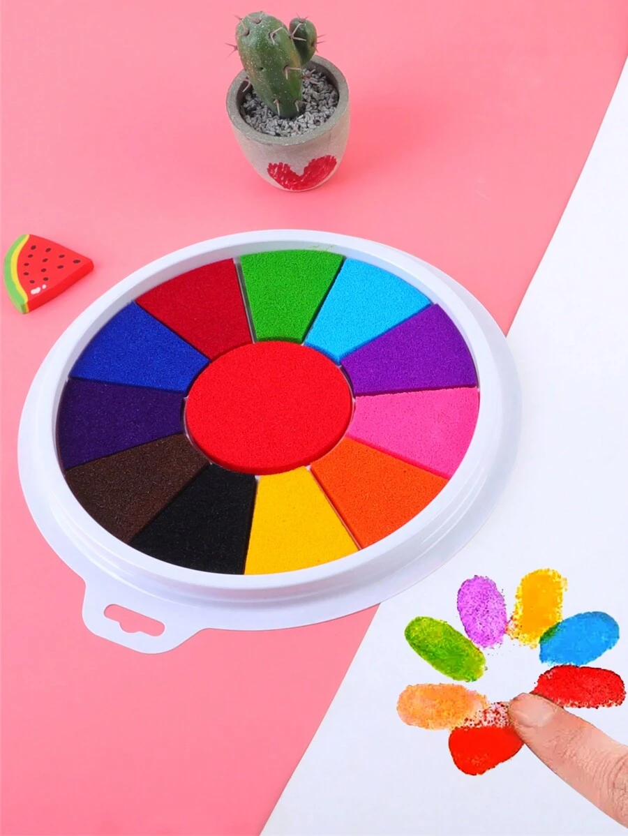 1set Colorful Finger Painting Ink For Students - Washable Handprint ...