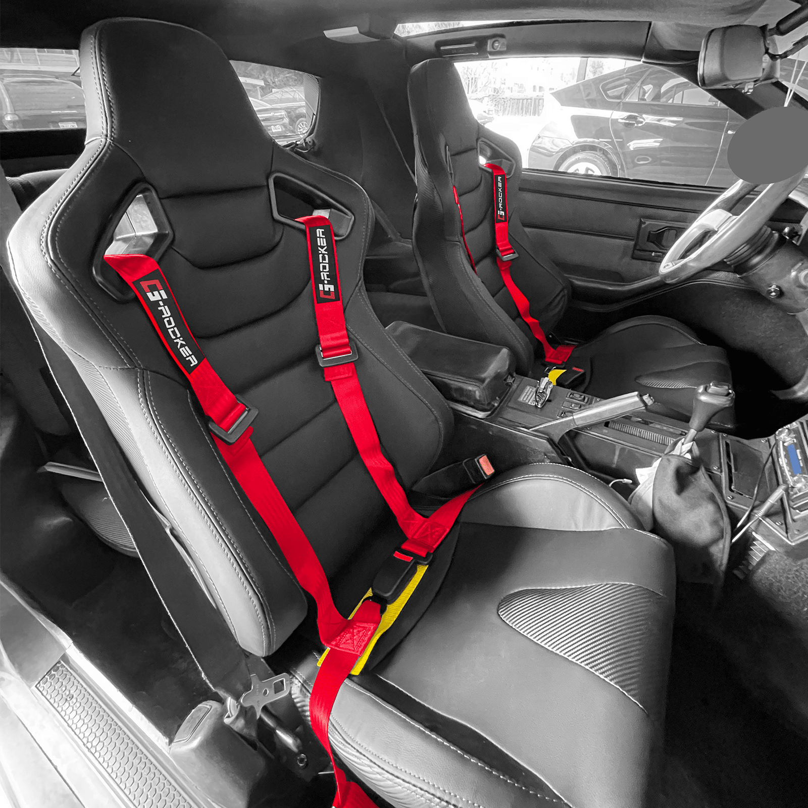 Universal Seat Belt 2" Width Nylon Strip With 4 Points Buckle Harness ...