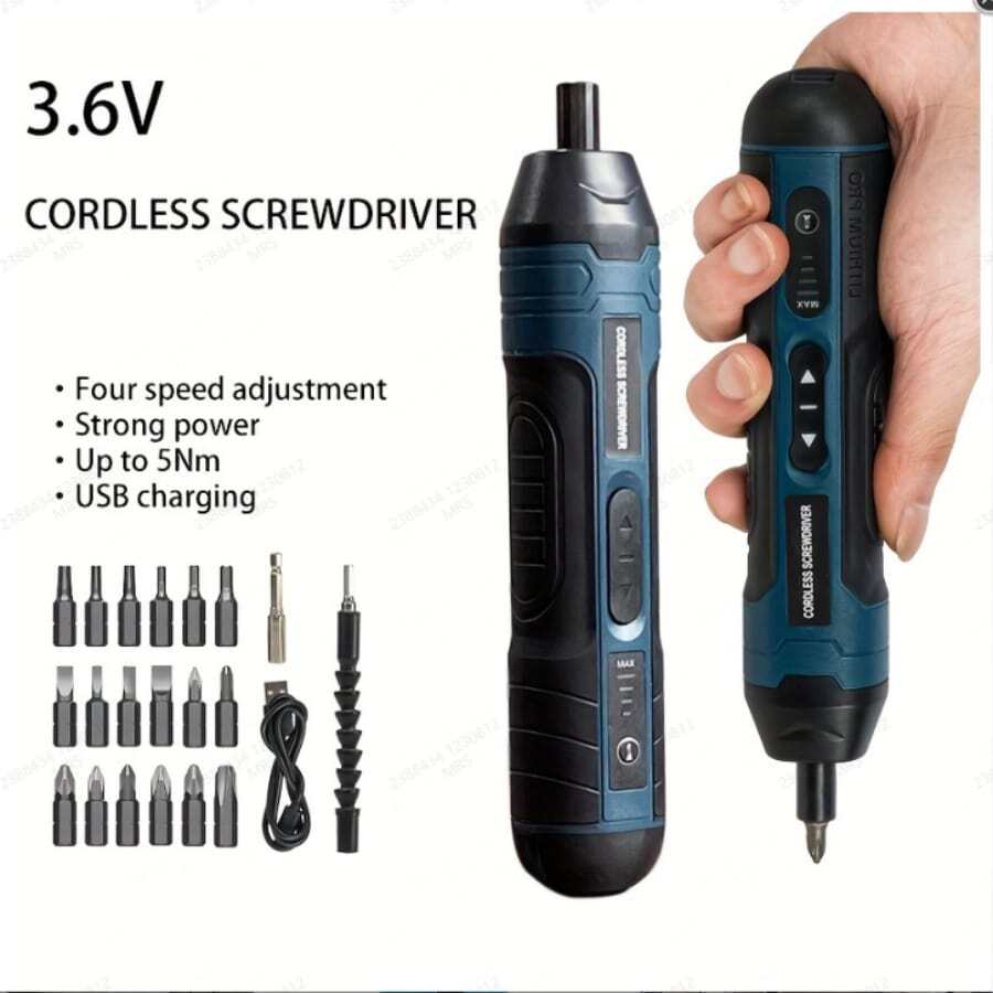 Cordless Electric Screwdriver Set, Electric Screwdriver Cordless Set ...