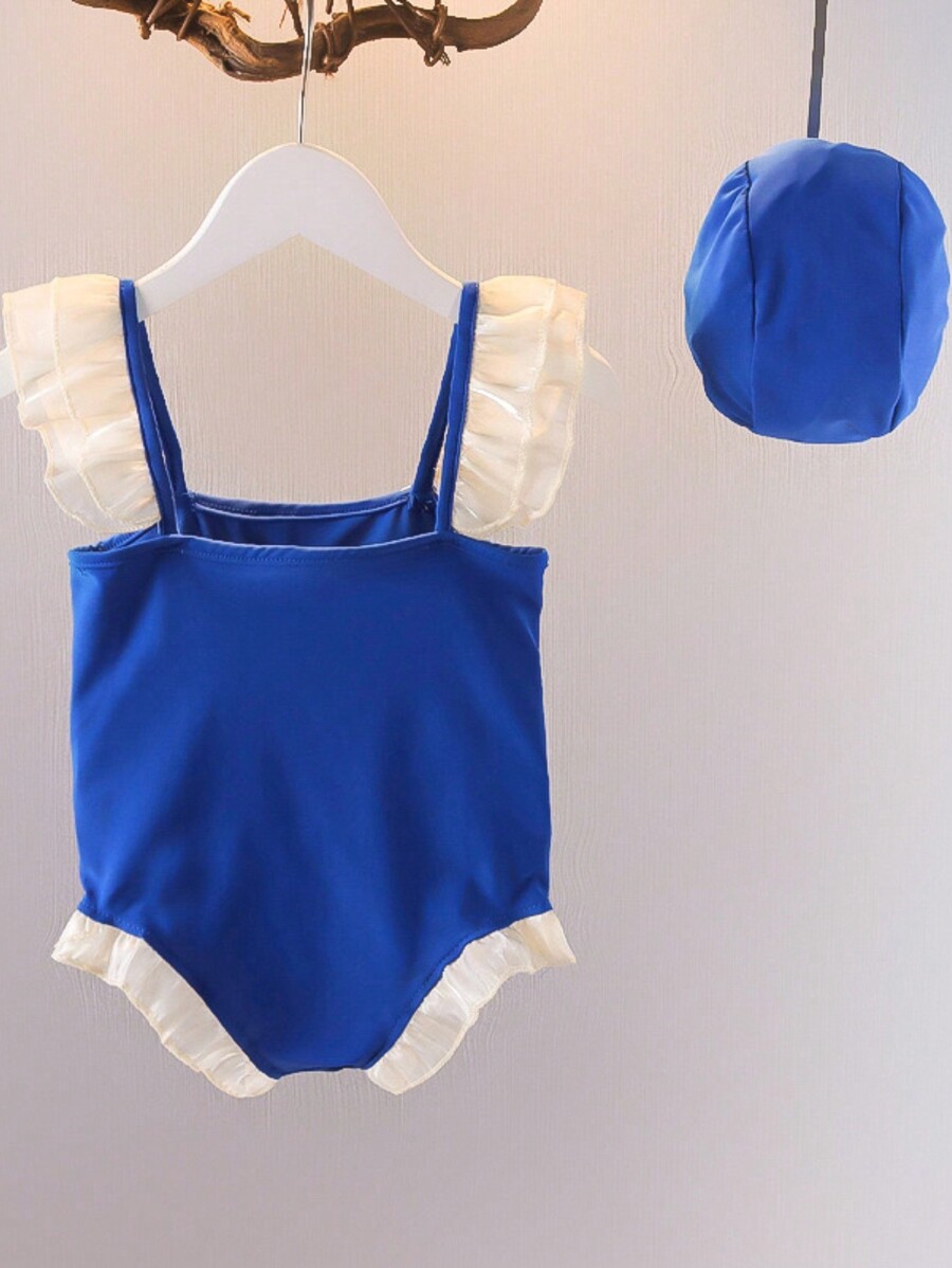 Baby Girl Sweet Butterfly Bowknot Decor One-Piece Swimsuit, Cute ...