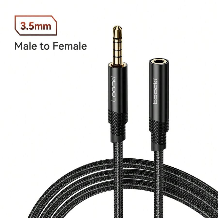 Toocki 3.5mm Audio Extension Cable Male To Feamle 3.5mm Jack AUX Cable ...