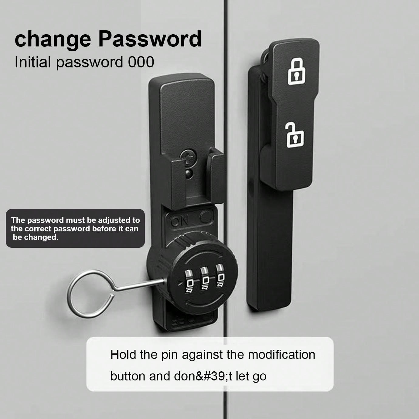 Code Cabinet Lock For Double Opening Door, Drawer, Wardrobe, And Indoor ...