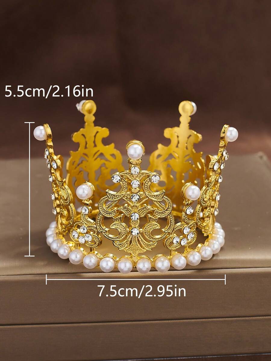 New Arrival Kids' Alloy Round Crown Bride Accessory Cake Baking High ...