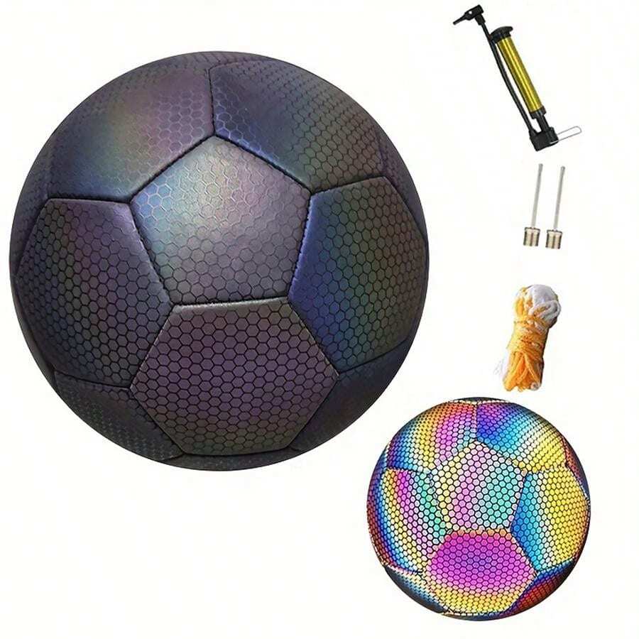 1pc Reflective Football And Accessories Pump Reflective Soccer Balls ...