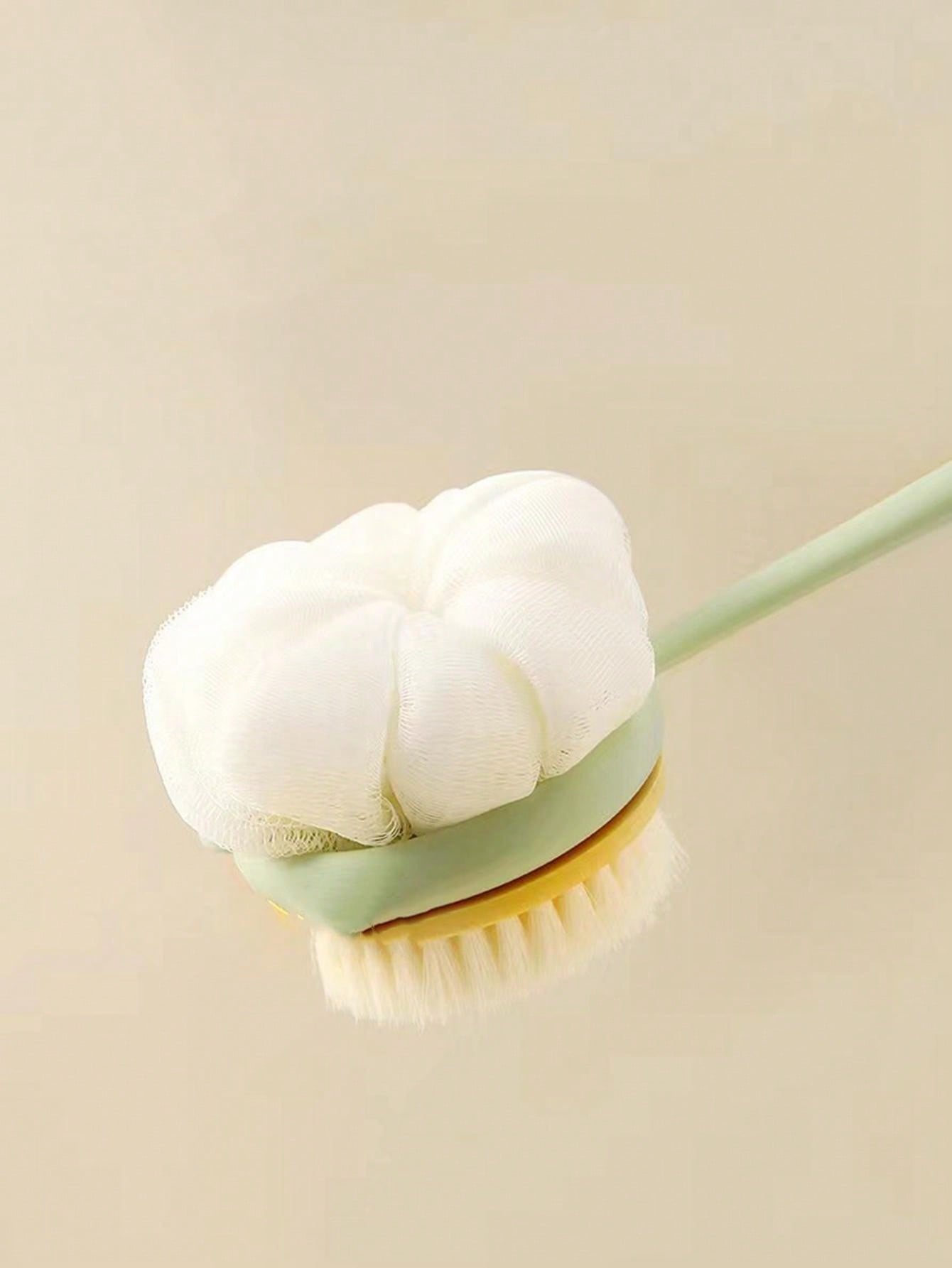 1pc Long-Handled Bath Brush With Soft Bristles On Both Sides, Shower ...