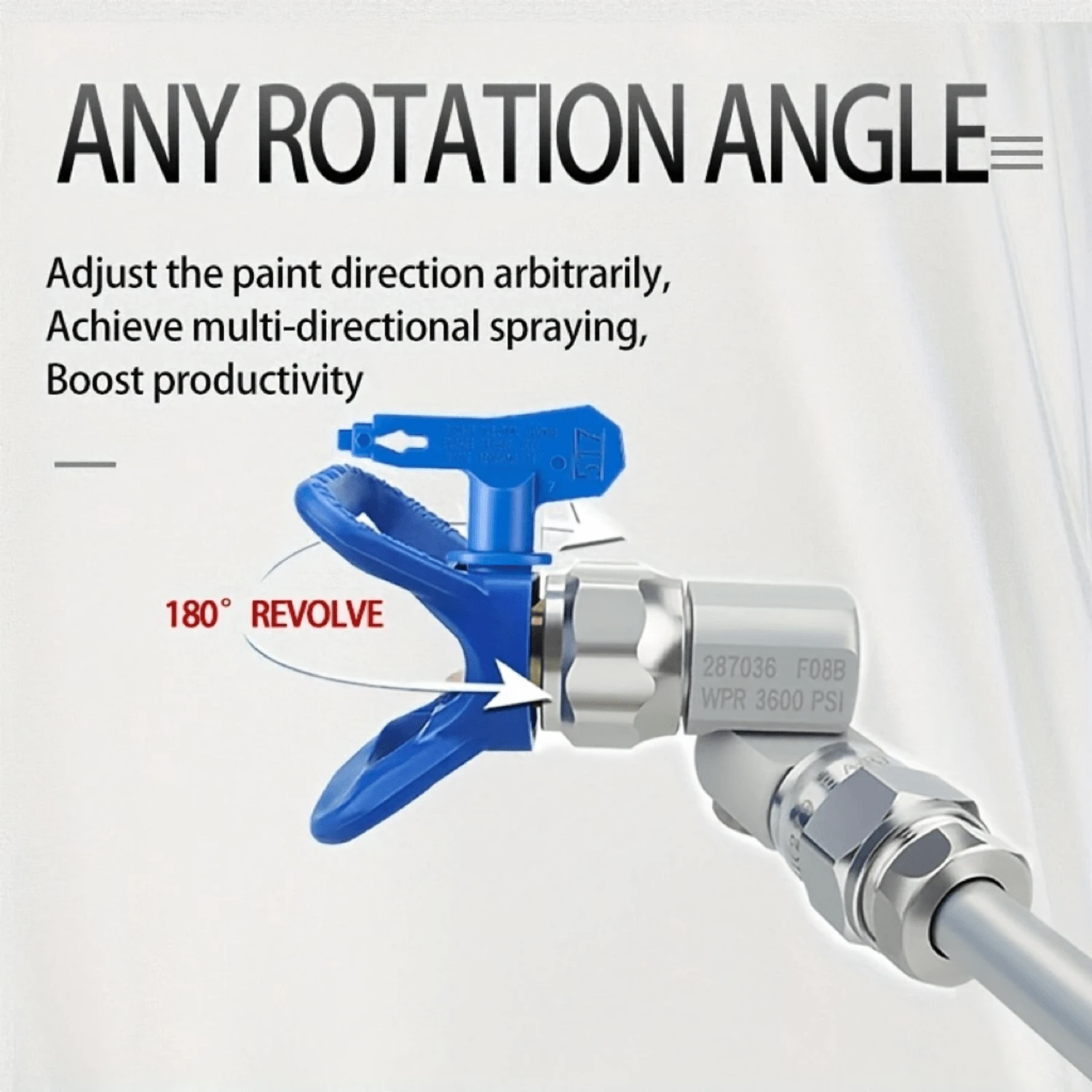 1pc Airless Paint Spray Gun 180 Degree Rotation Universal Adapter ...