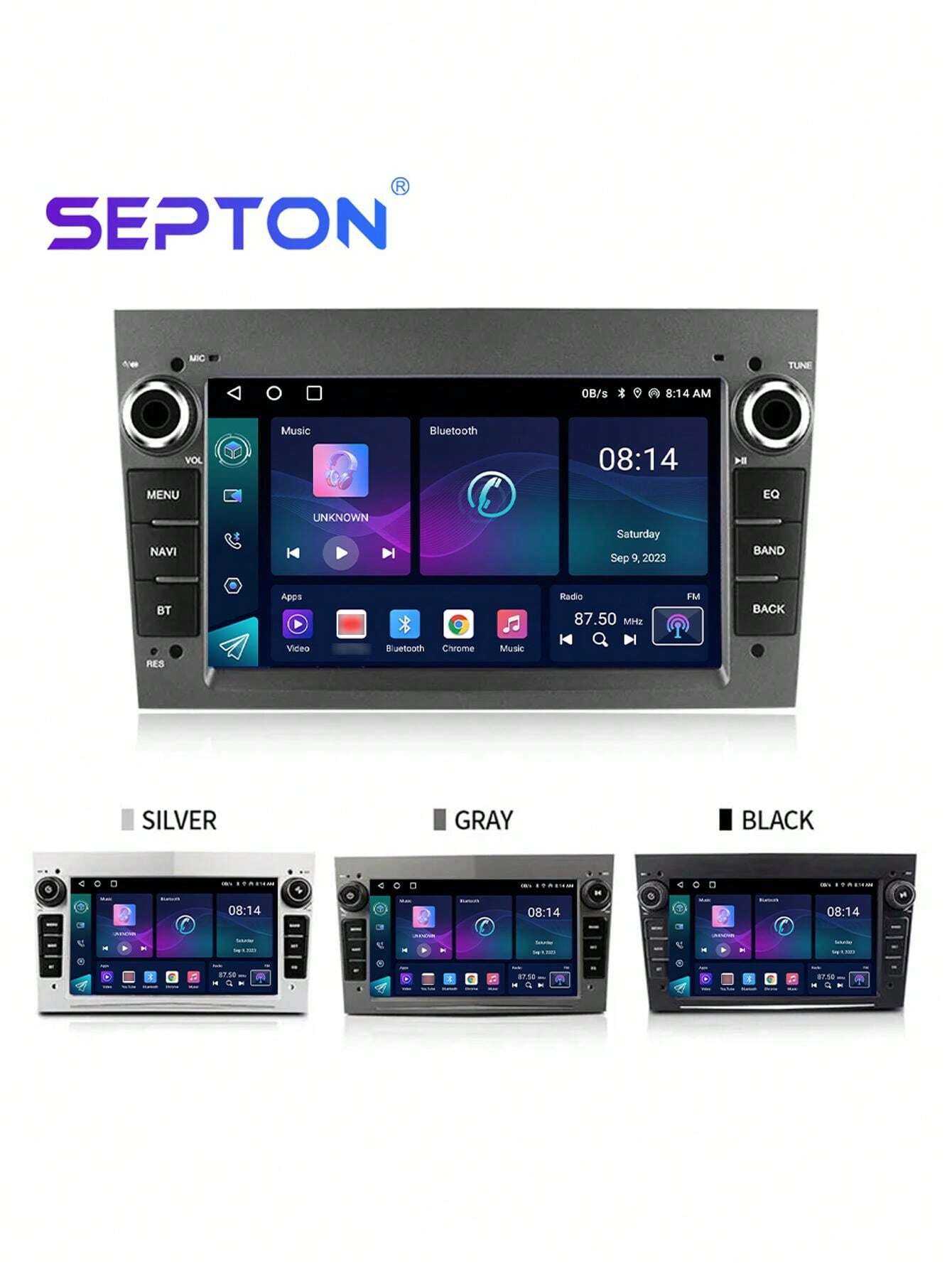 1pcs SEPTON Android 12 Car Radio For Opel Astra H J 2004 Vectra Vauxhall Antara Zafira Corsa C D ...