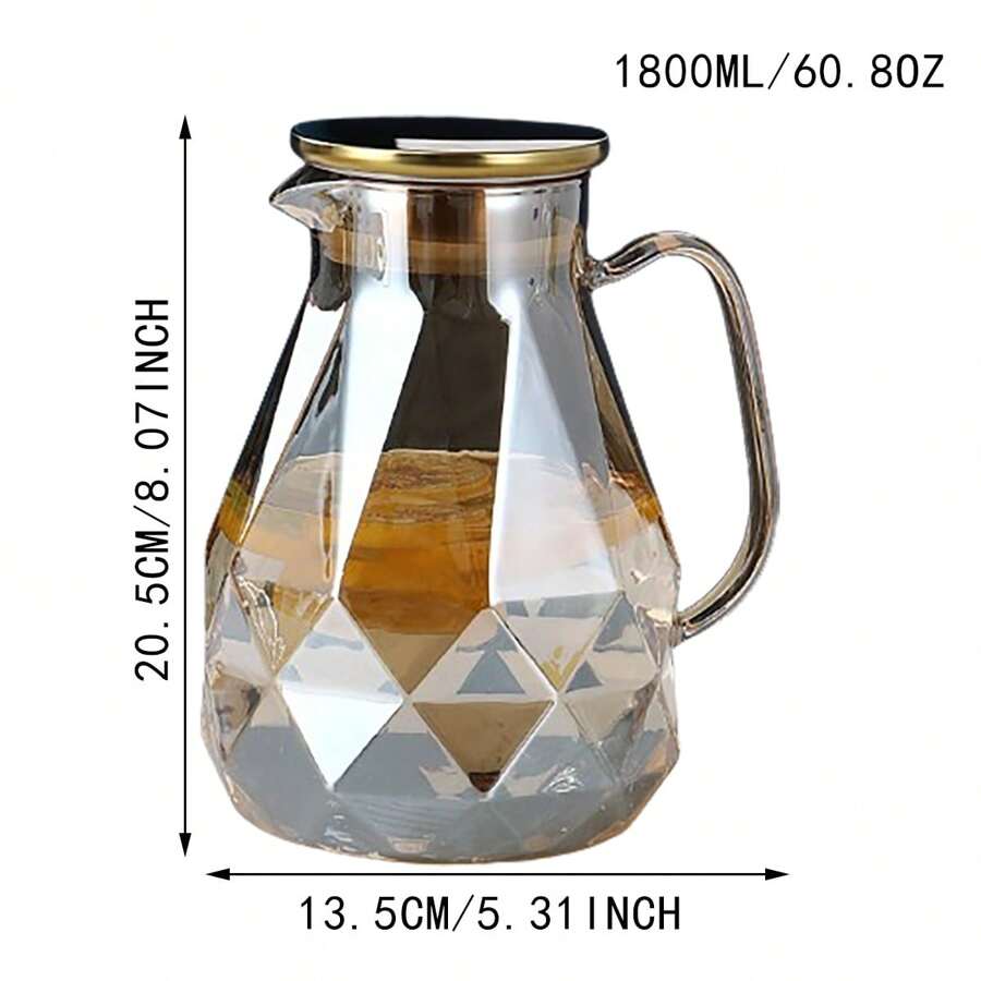 Lemonade Maker Water Pitcher, 1800Ml/60Oz Glass Liquid Container With ...