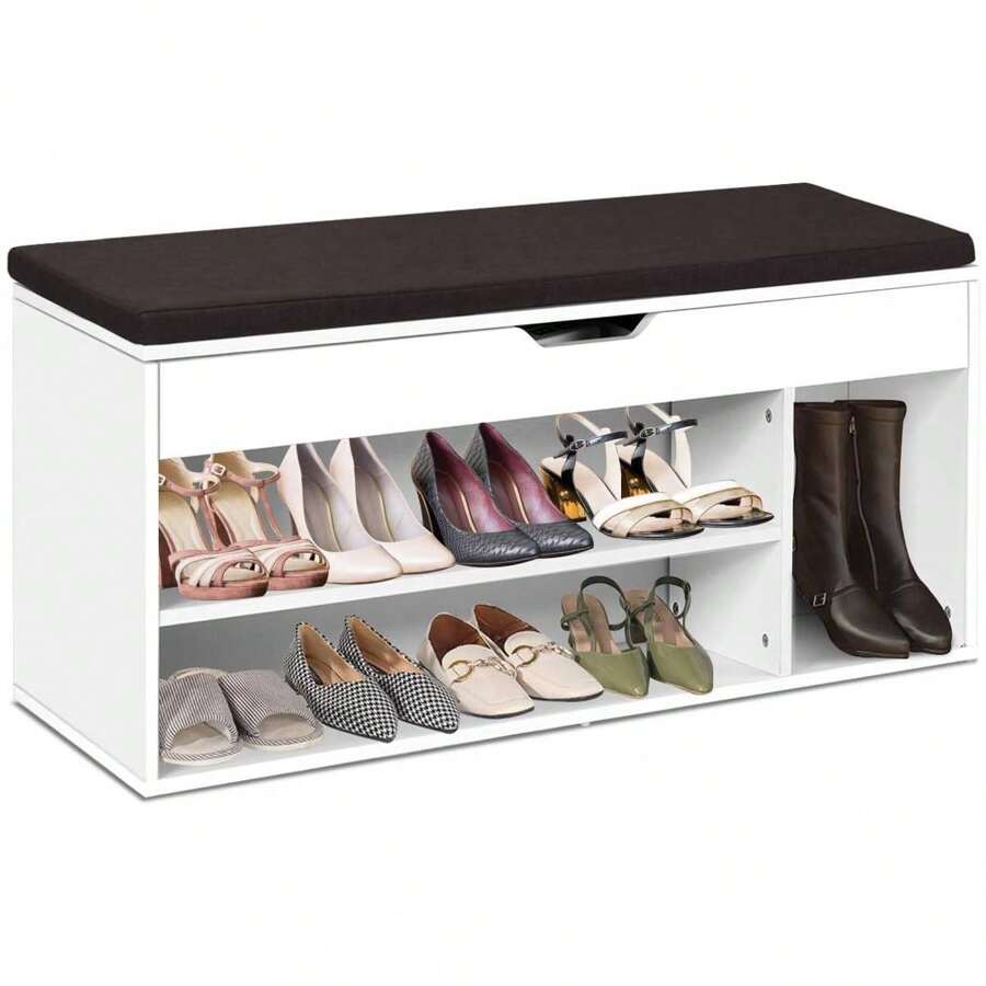 Shoe Bench, Shoe Rack With Seat, Wooden Shoe Chest, Shoe Rack, Shoe ...