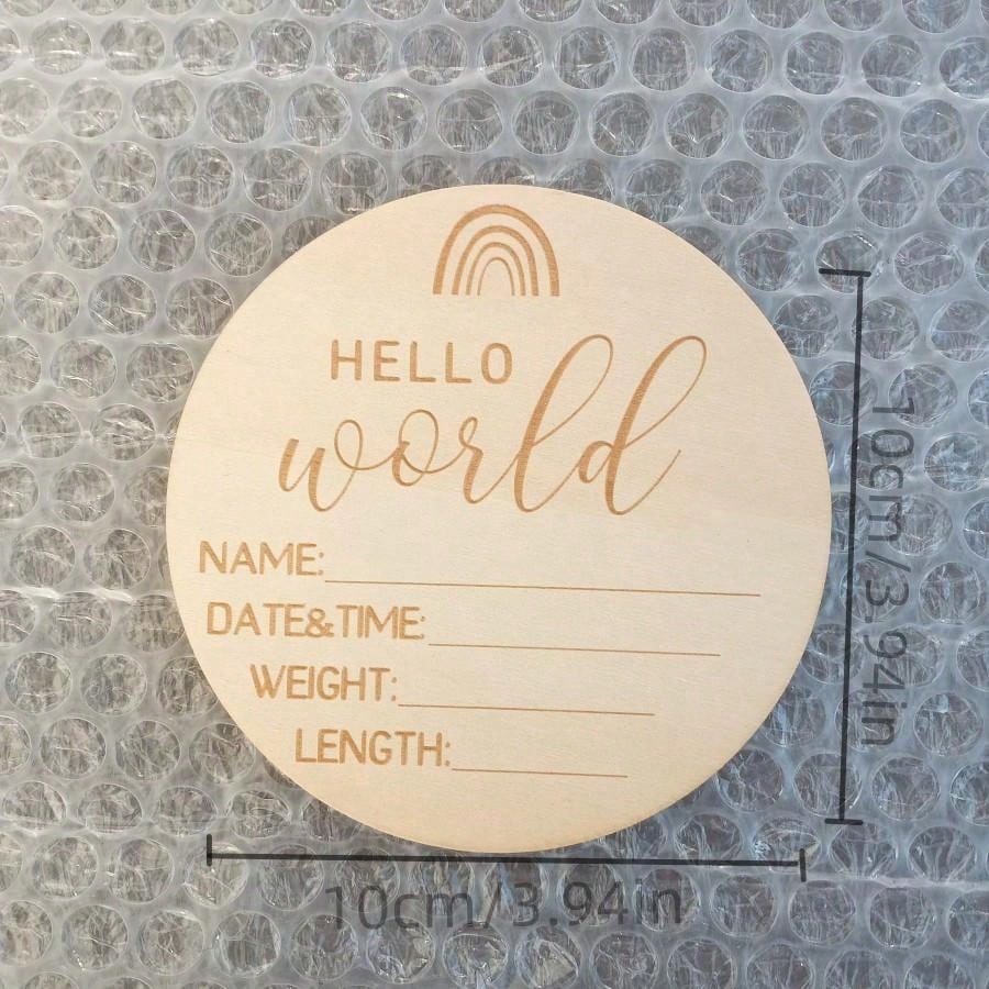 Wooden Milestone Cards, Wooden Commemorative Cards, Baby's Growth ...