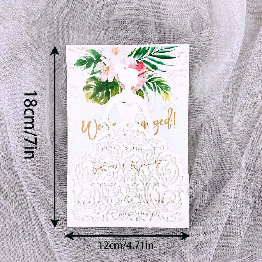 Elegant & Luxurious Black Bride Design Wedding Invitation Card | SHEIN USA
