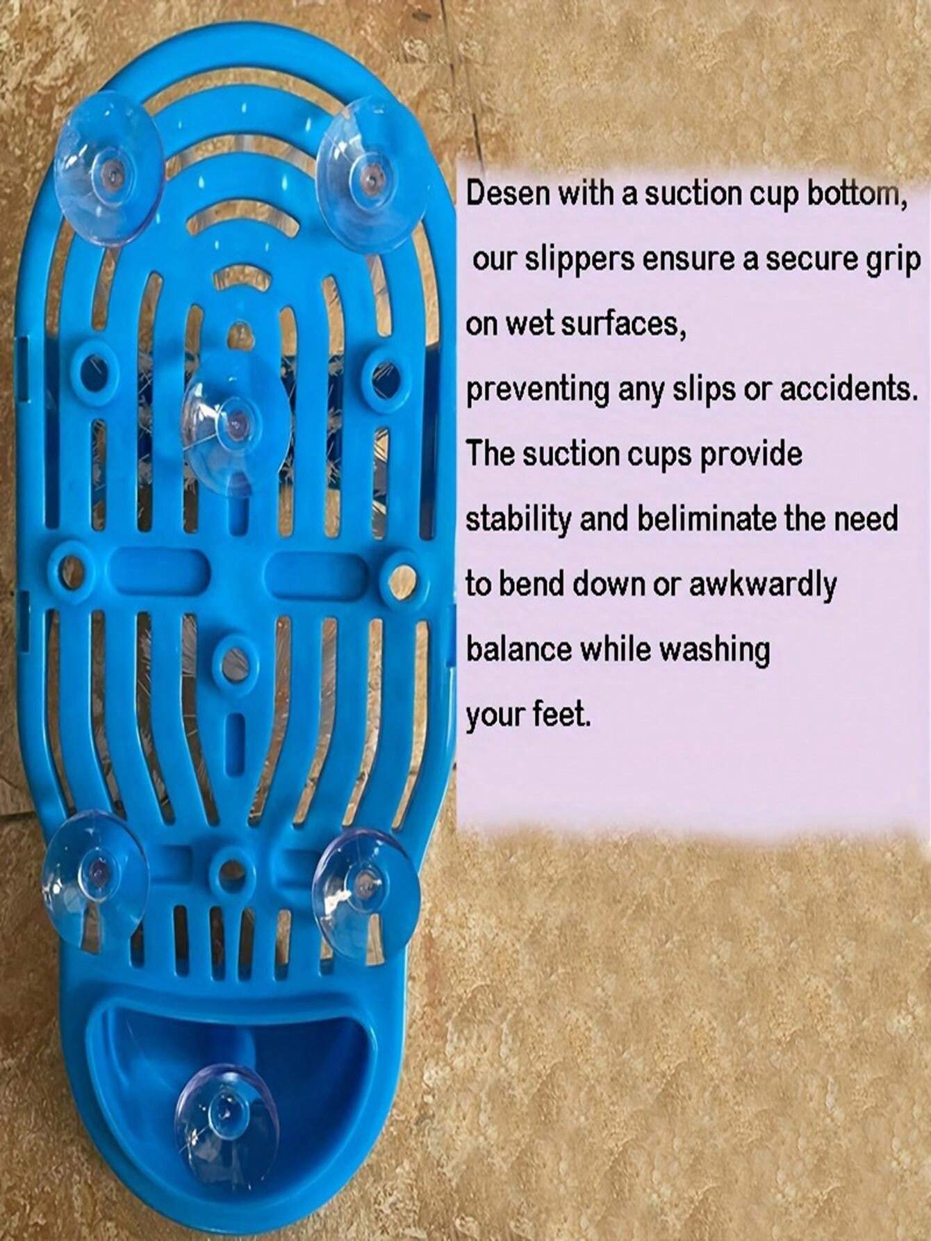 1pc Easy Lazy Foot Cleaning Slipper Brush, Bathroom Massage Slipper ...