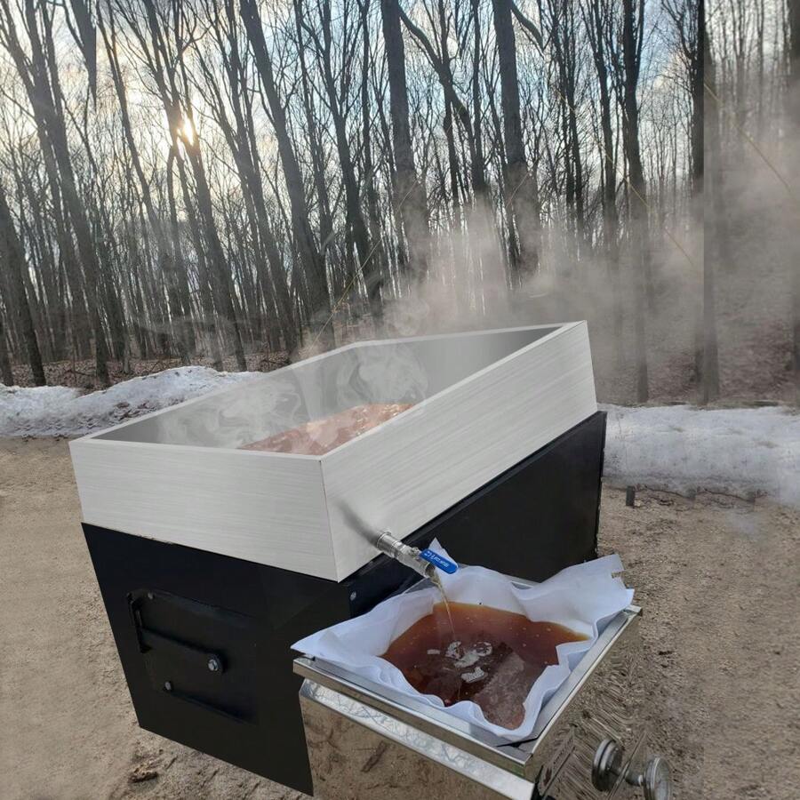 VEVOR Maple Syrup Evaporator Pan 36x24x9.5 Inch Stainless Steel Maple ...