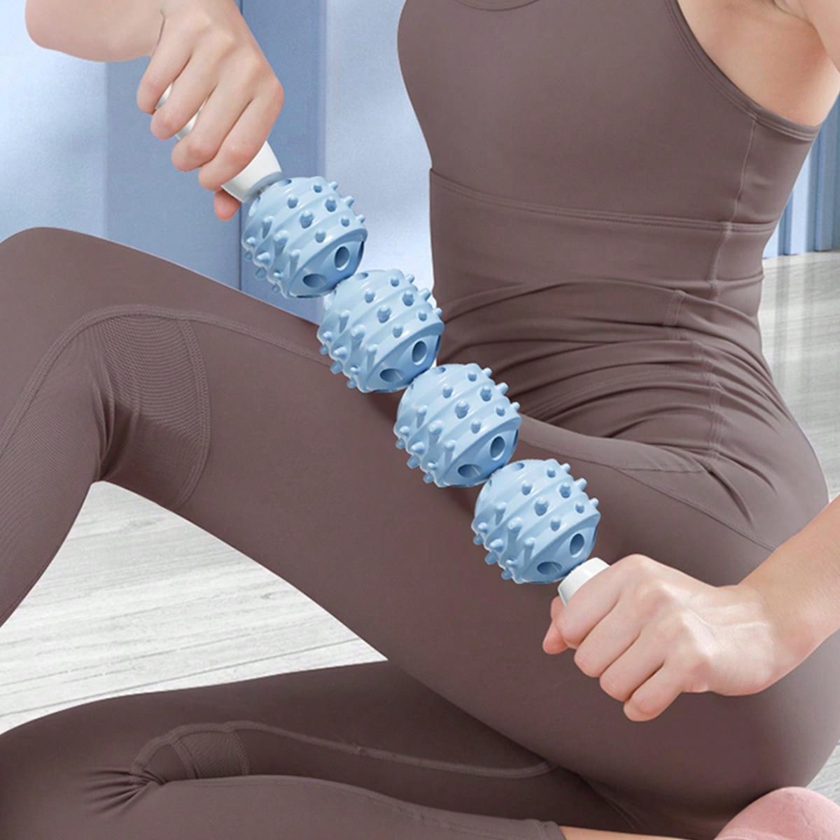 Trigger Point Roller Massager Used For Forearm Elbow Hand Arm And Leg Fascia And Facilitates