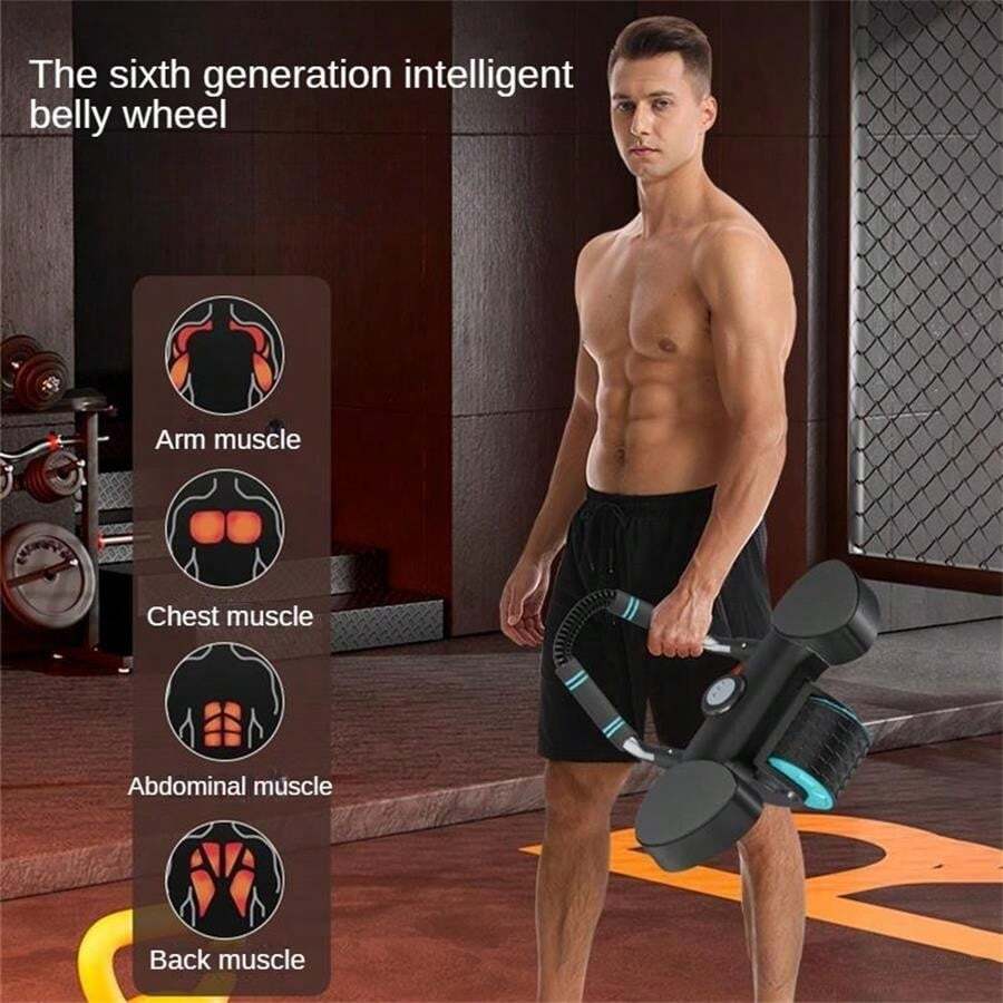 Intelligent Ab Wheel Roller With Kneeling Pad Set, Suitable For Fitness, Abdominal Muscle ...