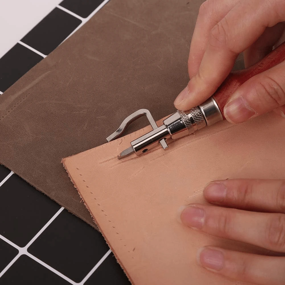 7 In 1 Adjustable Pro Leather Tools Sets Crease Edge Beveler And ...