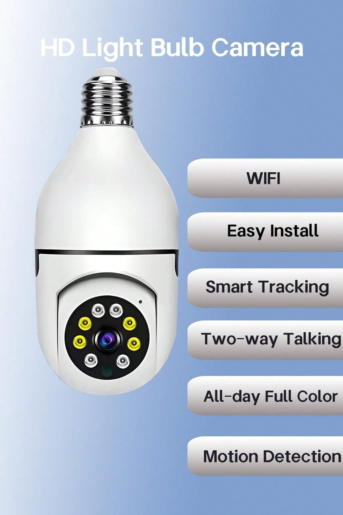 2pcs/Set 2.4ghz Wifi Light Bulb Camera For High Definition Indoor ...