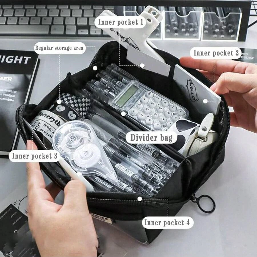 10 Layers High-Capacity Storage Bag, Simple And Uncommon Pencil Case ...