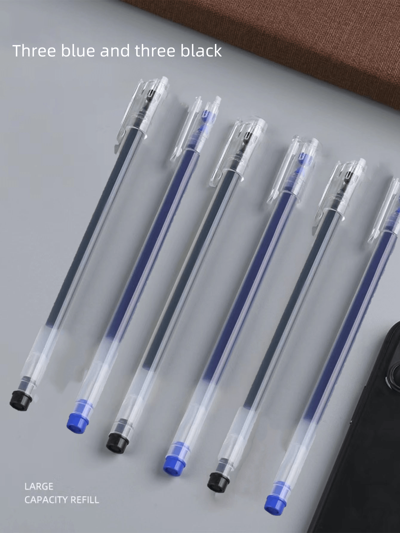 Ensemble De Stylos 6 Pièces/pack Rouge / 3 Pièces Stylo Noir+3 Pièces ...