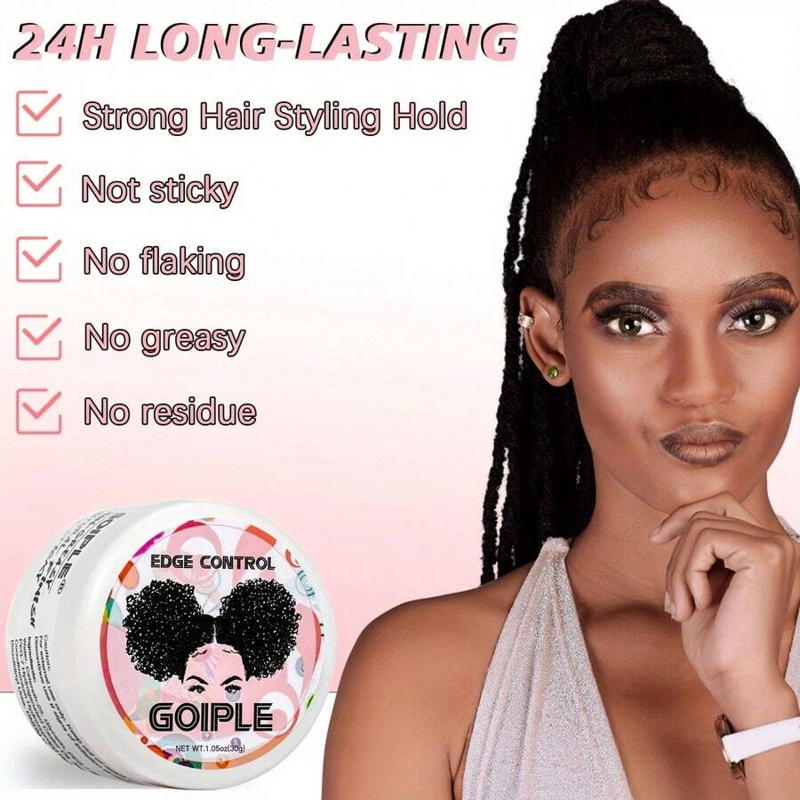Goiple 30g Edge Control Wax, Strong Hold Non-Greasy Hair Gel, Hair Fly ...