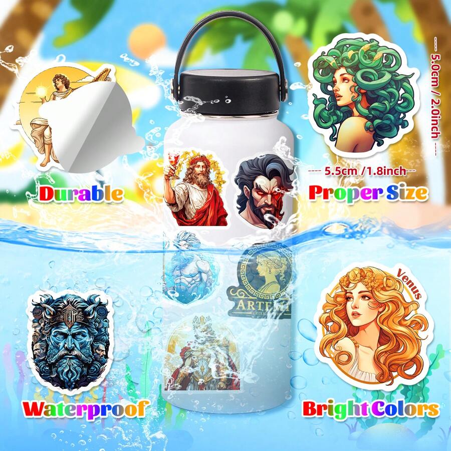100pcs Greek Mythology Stickers Pack, Aesthetics Greek Mythology ...